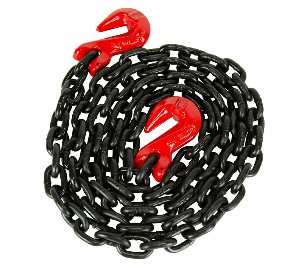 3/8 Inch x 16 FT G80 Black Transport Binder Chain with Clevis Grab ...