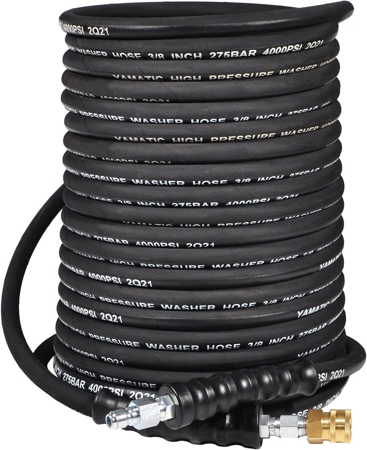 3/8" Kink Resistant Washer Hose 75FT, Swivel 3/8" Quick Connector, 4000 ...