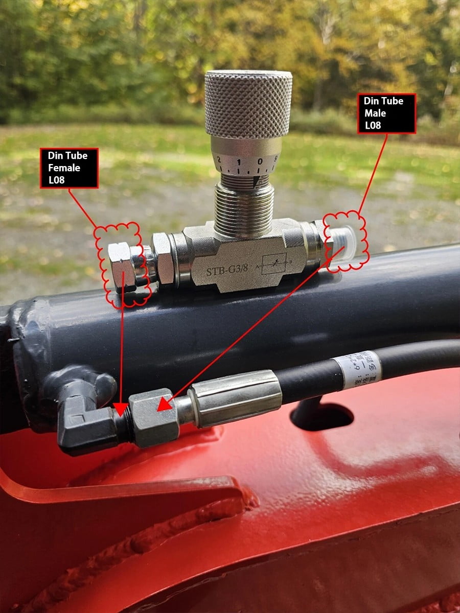 3/8" L08 Hydraulic Flow Control Valve - STB-G3/8 For Mini Excavator AGT ...