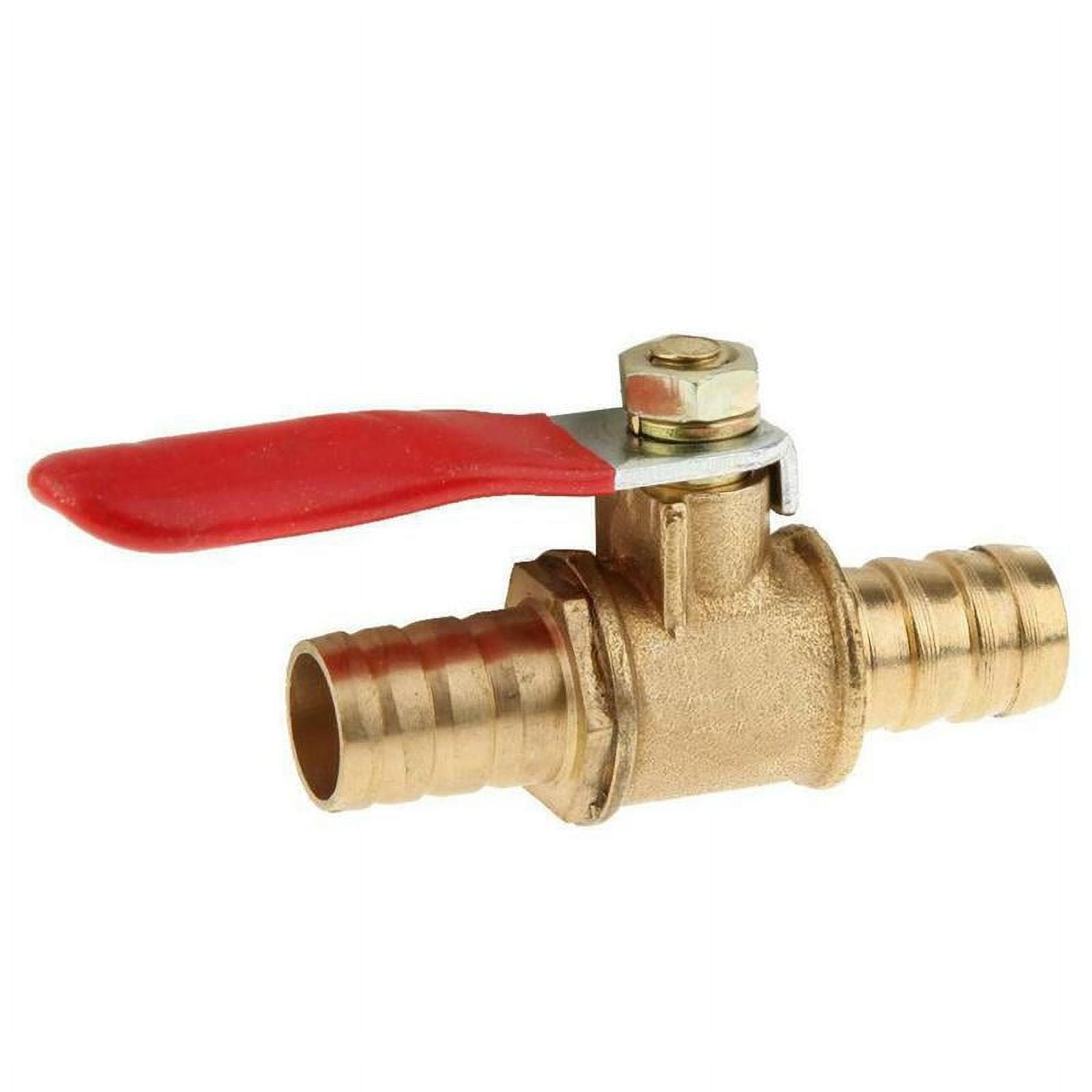 3/8" M/M Full Port Inline Brass Water Air Gas Fuel Line Valve Shut-off ...