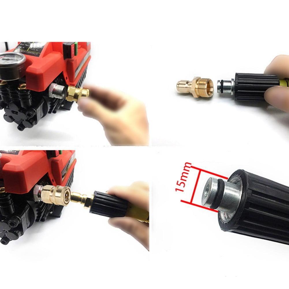 3/8 M22 Adapter Set for High Pressure Washer Quick Connect Kit Brass ...