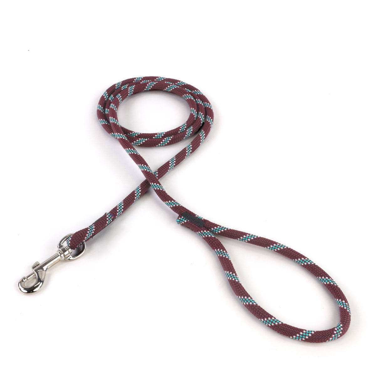 3/8 Maroon w/ Teal & White Tracer Rope Leash - Walmart.com