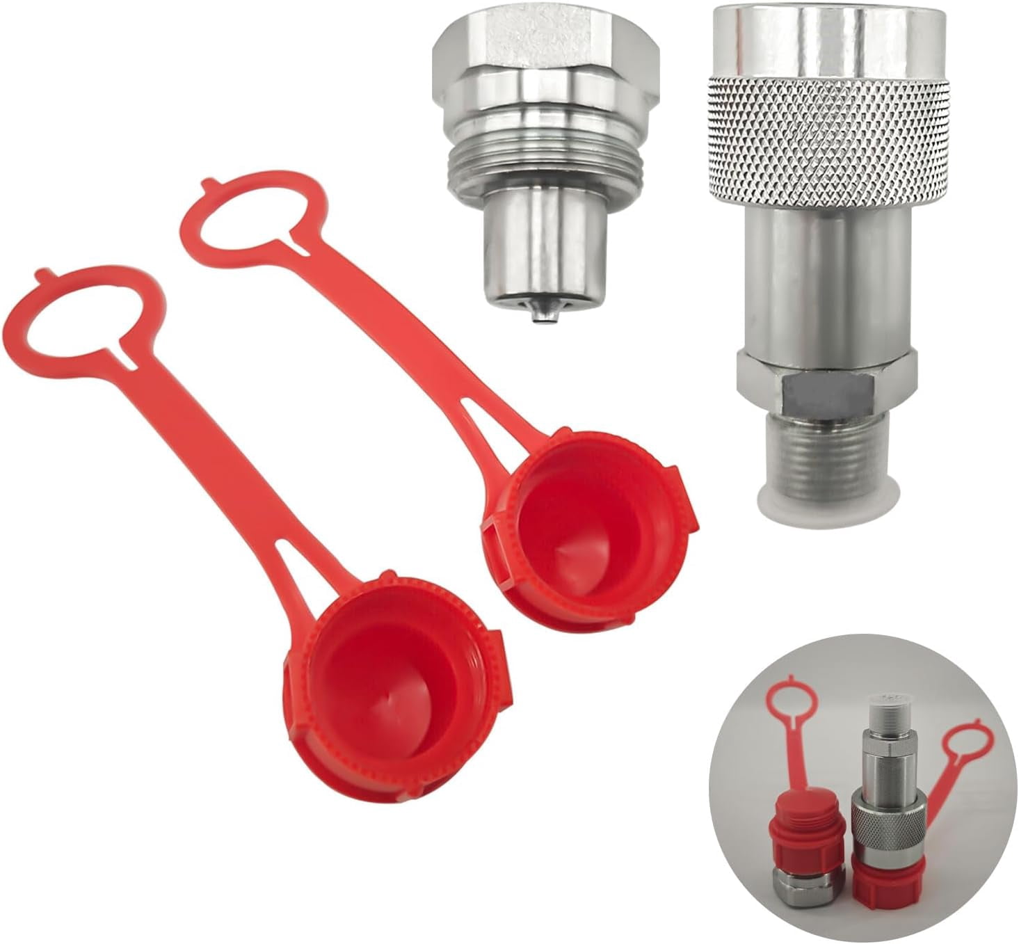 3/8" NPT Hydraulic Quick Connect and Disconnect Coupler Set for Enerpac ...