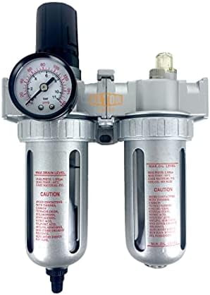 3/8" NPT Mid Flow Compressed Air In Line Filter Regulator Combo ...