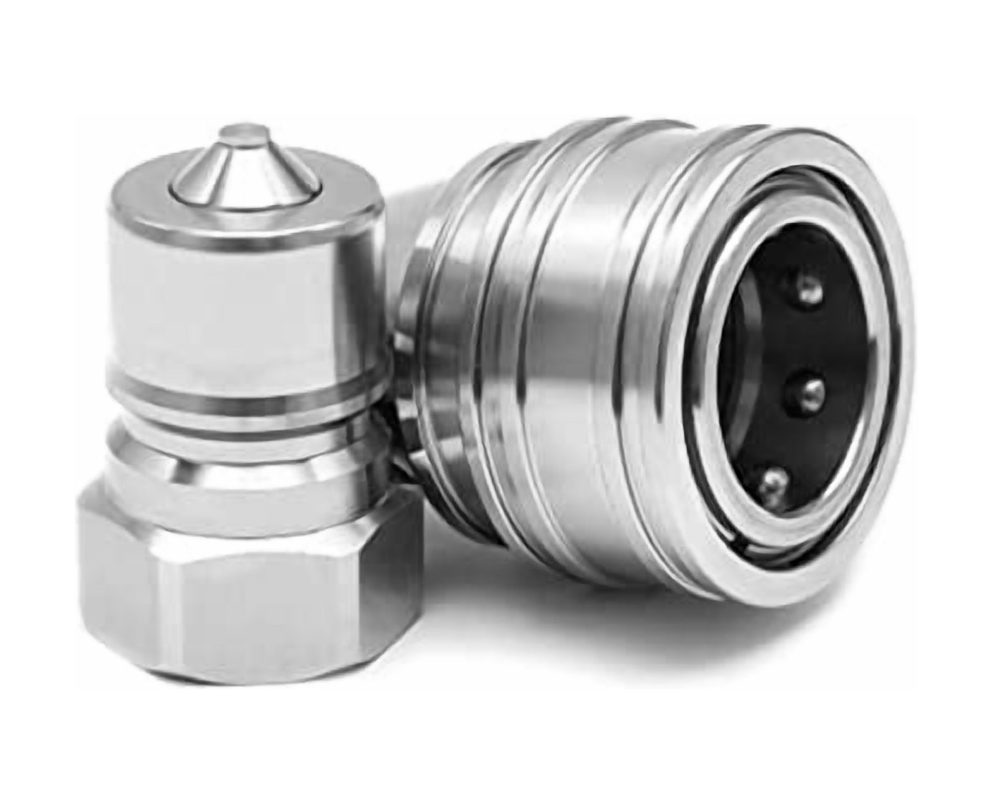3/8" NPT Thread Hydraulic Quick Connect Coupler Set | ISO 7241-B Poppet ...