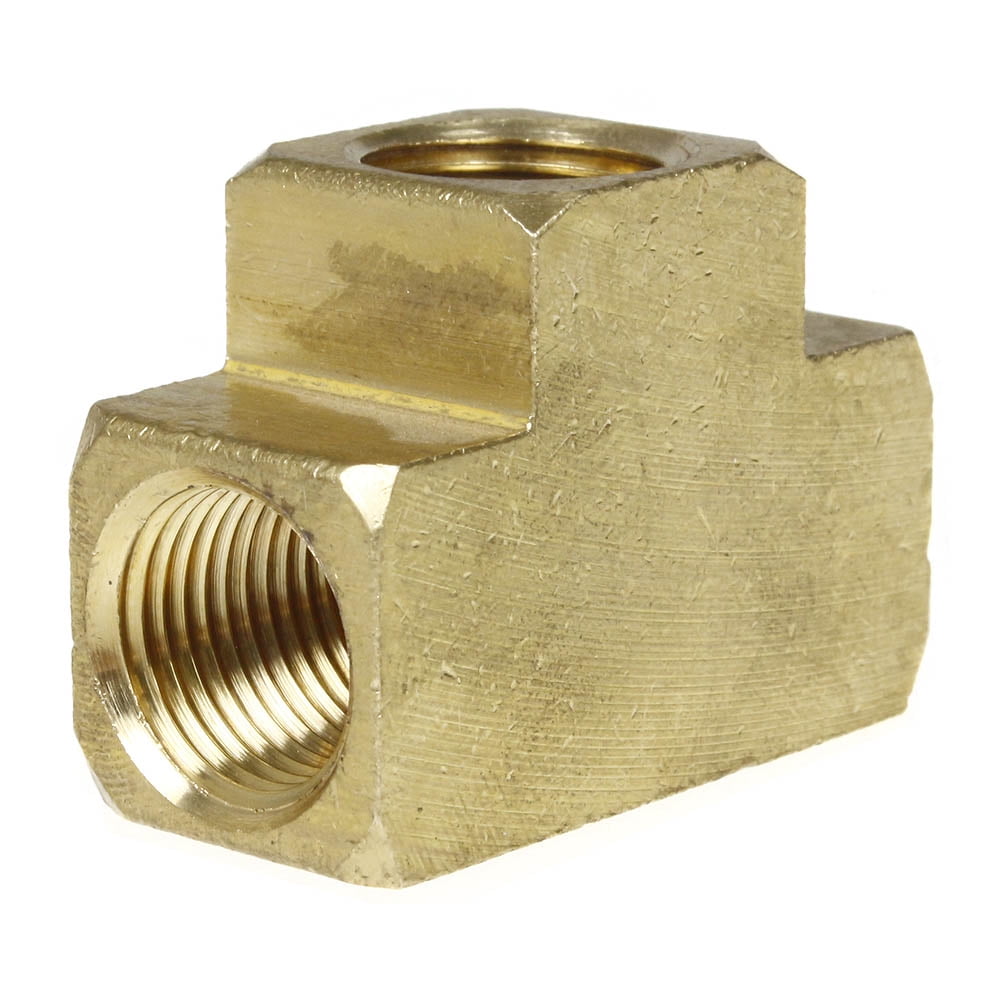3/8" NPTF Female Union Tee Solid Brass Pipe Fitting T Joint Hose ...