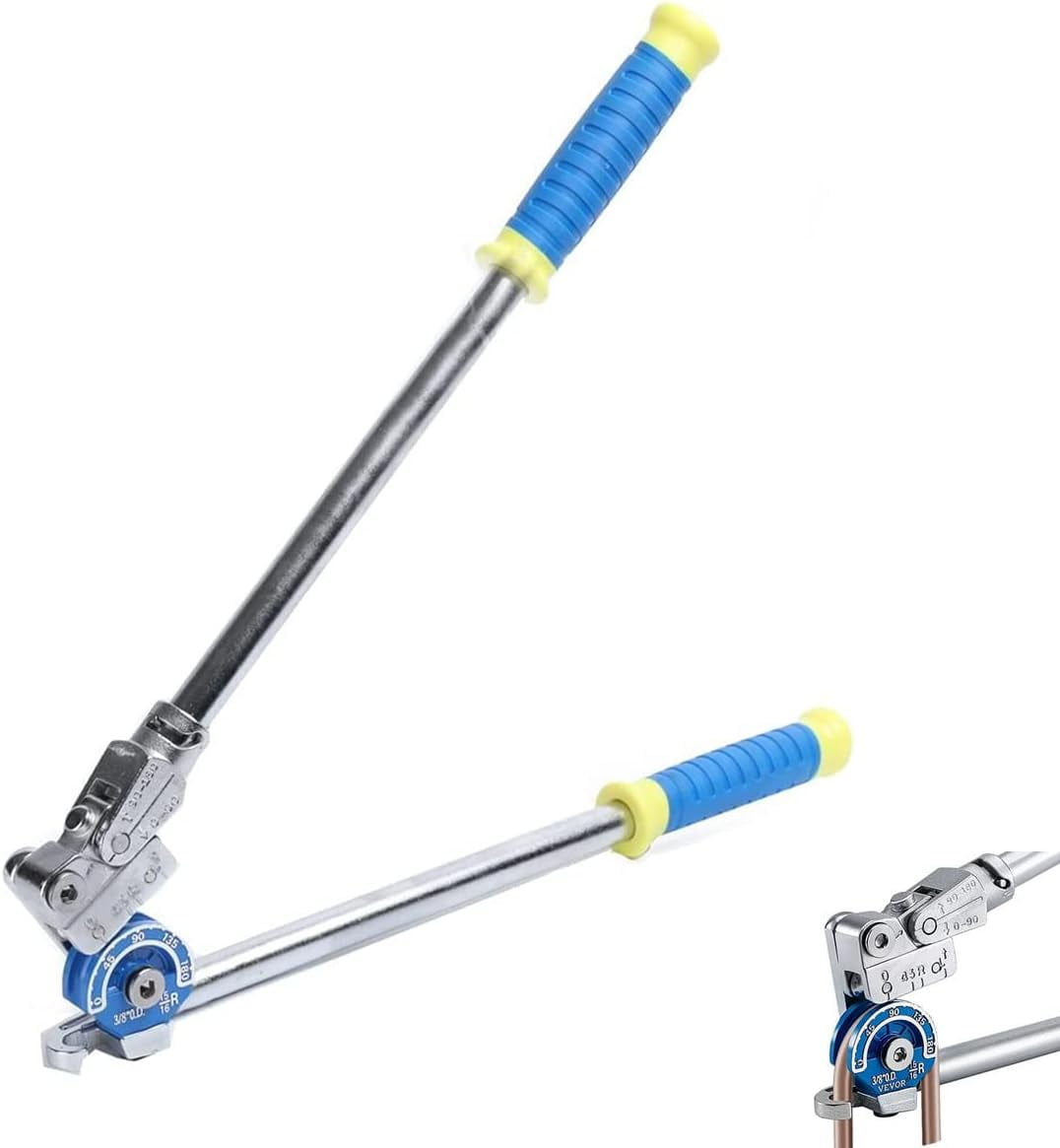 3/8'' OD Tube Bender Tool 180 Degree Heavy-Duty Manual Pipe Bender HVAC ...