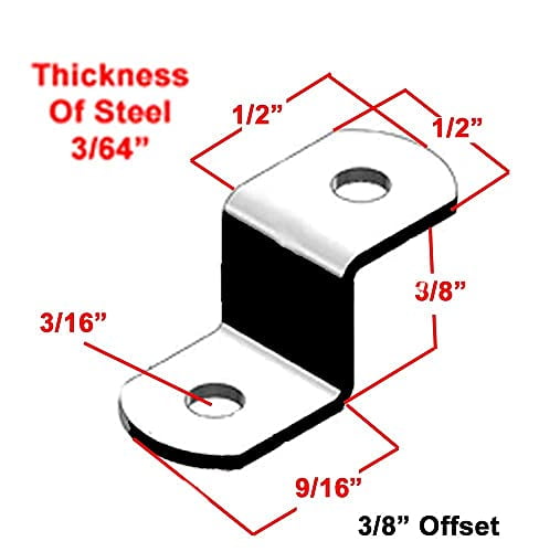 3/8" Offset Clips Extra Heavy Duty with Screws 100 Pack - Walmart.com