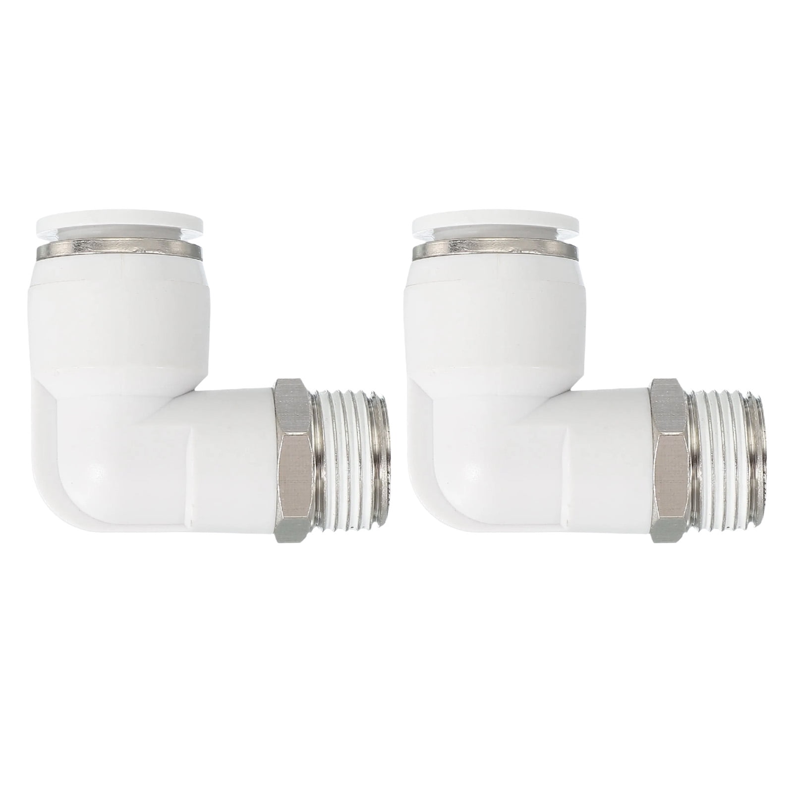 3/8"PT Push to Fitting, 2 Pack 12mm Pneumatic Air Quick Connector Male Thread 90 Degree 4mm ...