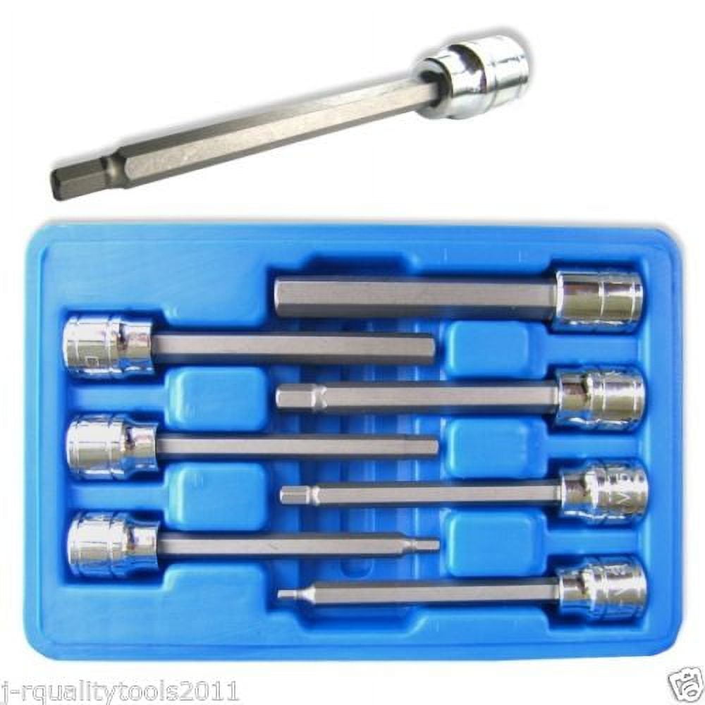 3/8 SAE Extra Long Hex Allen Bit Socket Set 7pc with Case - Walmart.com