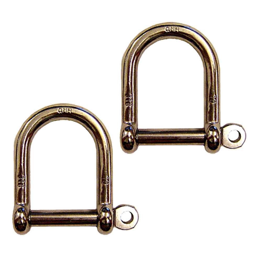 3/8" Screw Pin Wide D Shackle Stainless Steel - 2 Pack - Walmart.com