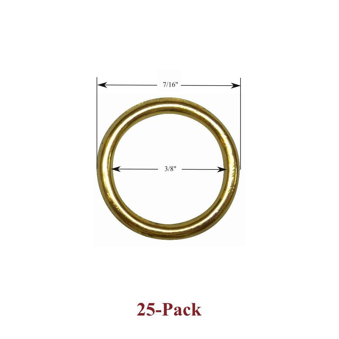3/8" Sew-On BRASS Metal CORD GUIDE RINGS for Roman Shades - (25-Pack ...