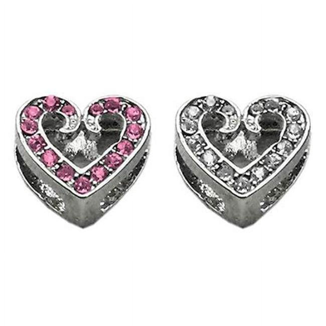 3/8" Slider Scripty Heart Charm Clear 3/8" - Walmart.com