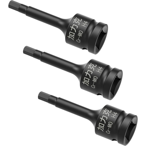 3/8" Square Drive,Impact Hex Bit Socket, 60mm(2.36") Length, Hex Driver ...