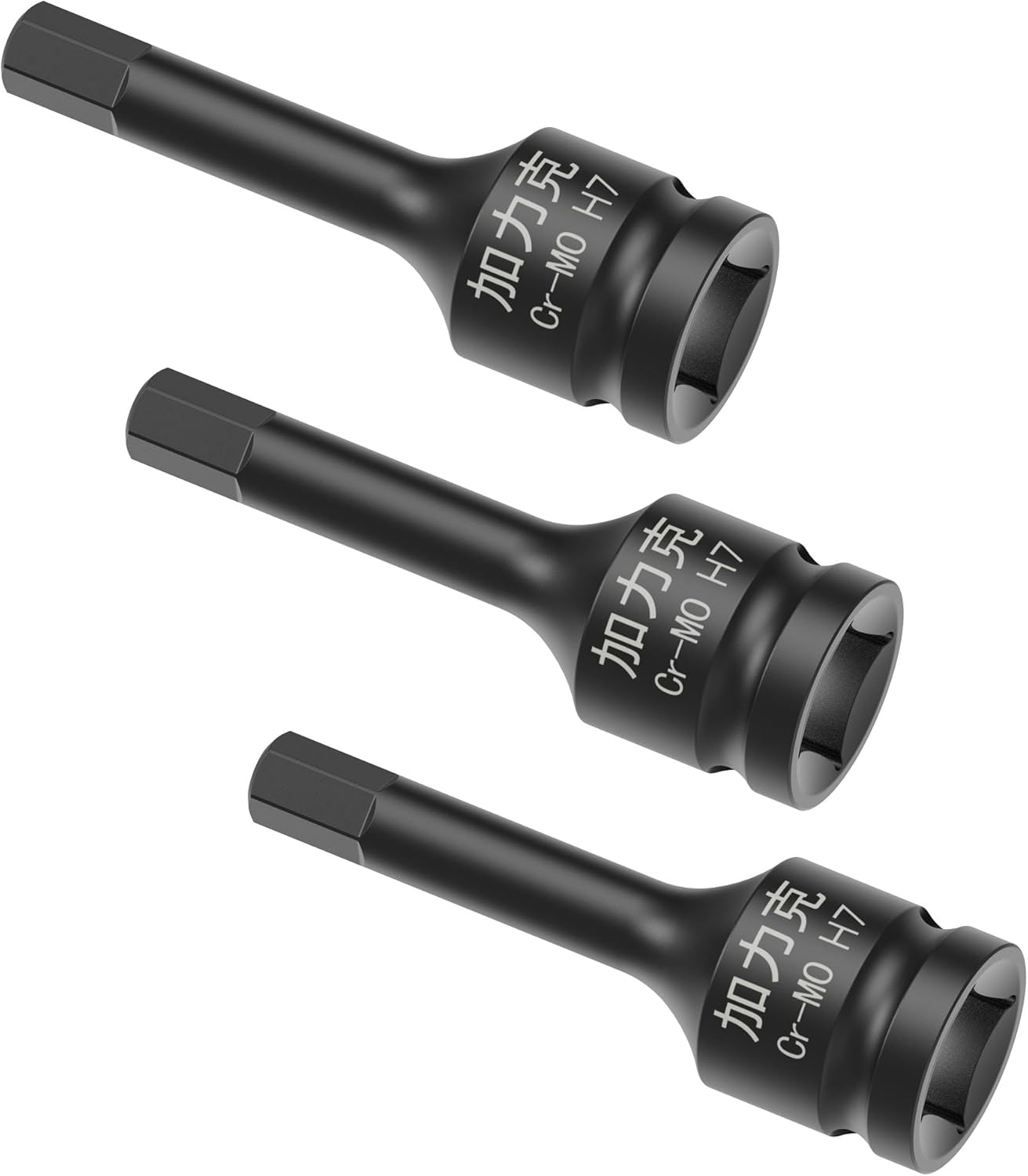 3/8" Square Drive,Impact Hex Bit Socket, 60mm(2.36") Length, Hex Driver ...