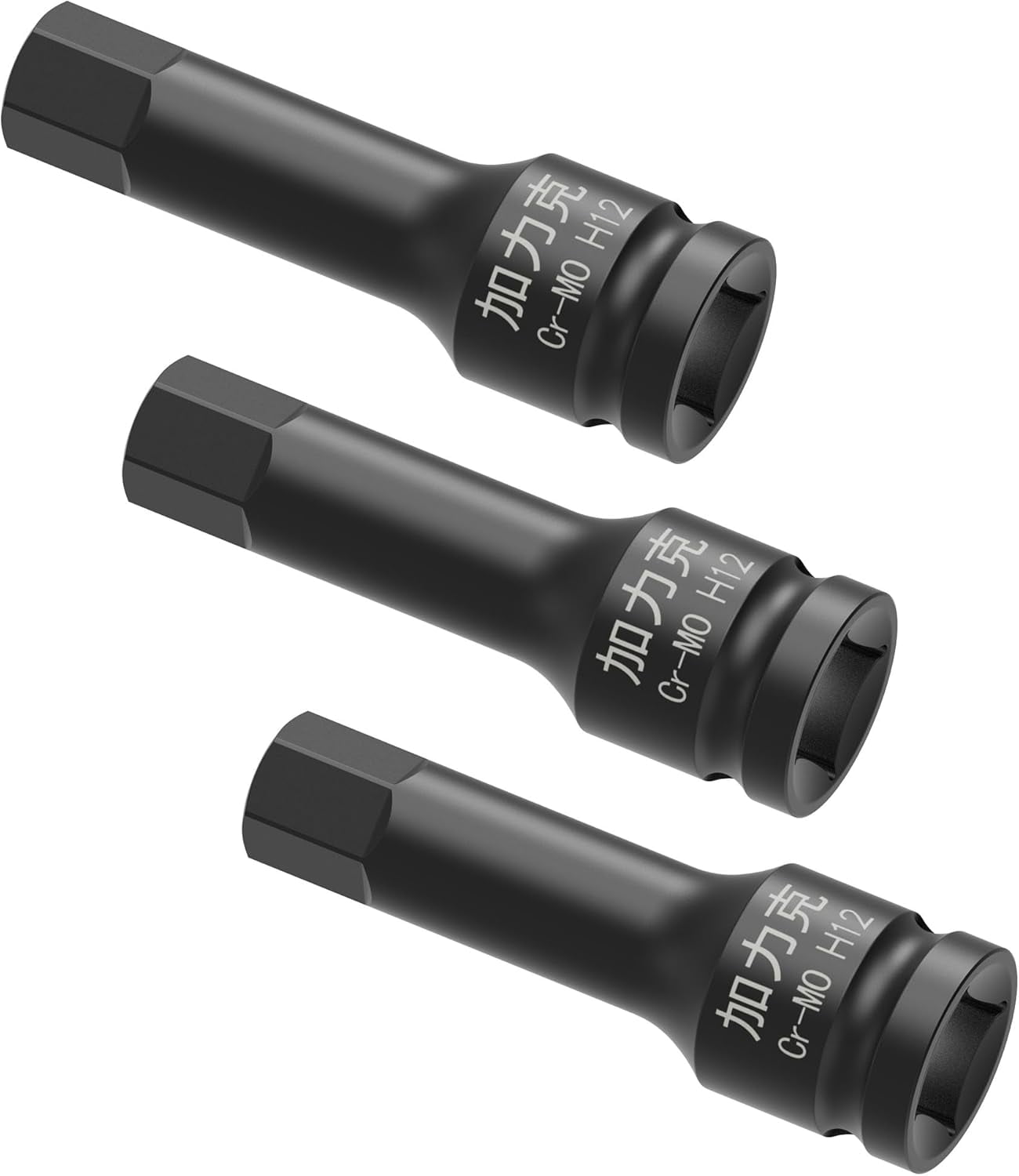 3/8" Square Drive,Impact Hex Bit Socket, 60mm(2.36") Length, Hex Driver ...