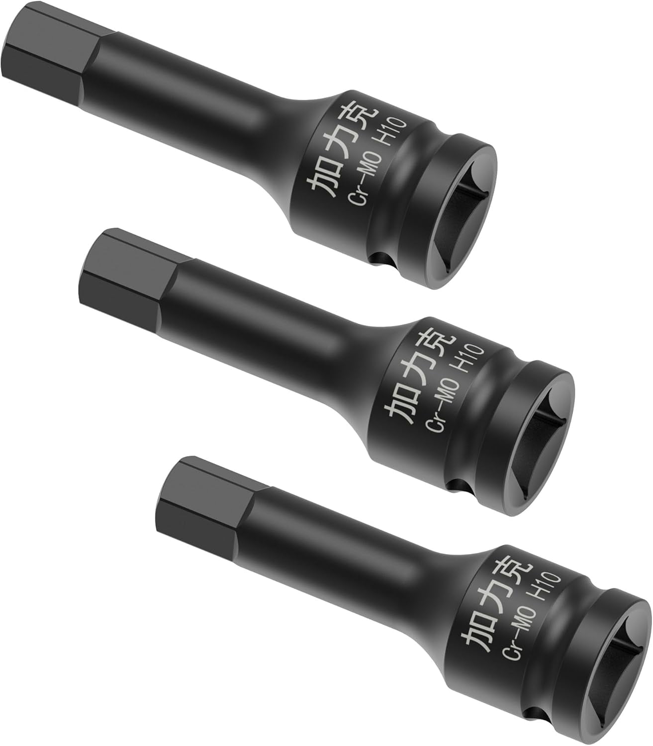 3/8" Square Drive,Impact Hex Bit Socket, 60mm(2.36") Length, Hex Driver ...