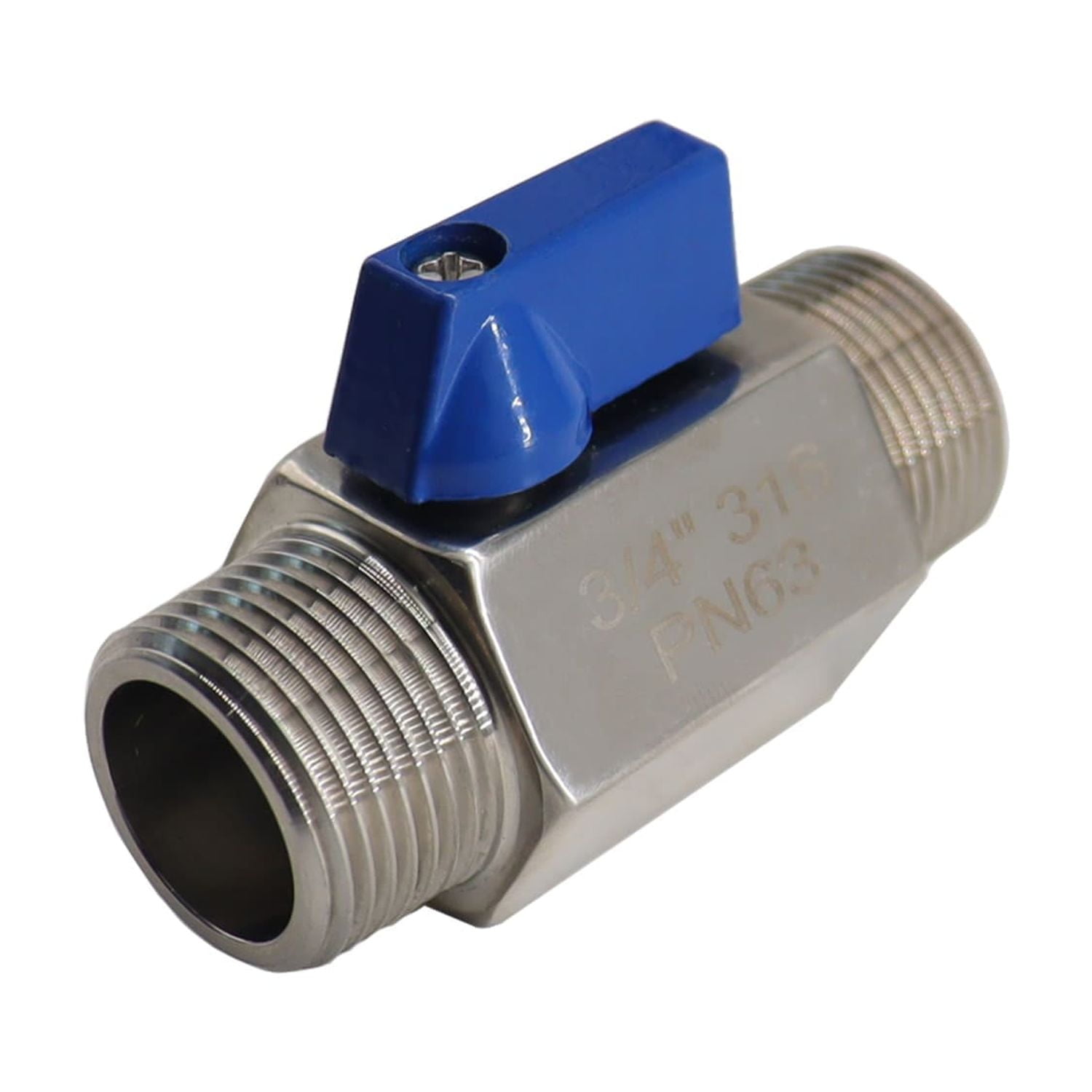 3/8" Stainless Steel 316 1000PSI Male x Male Uni-Body Reduced Port Mini ...