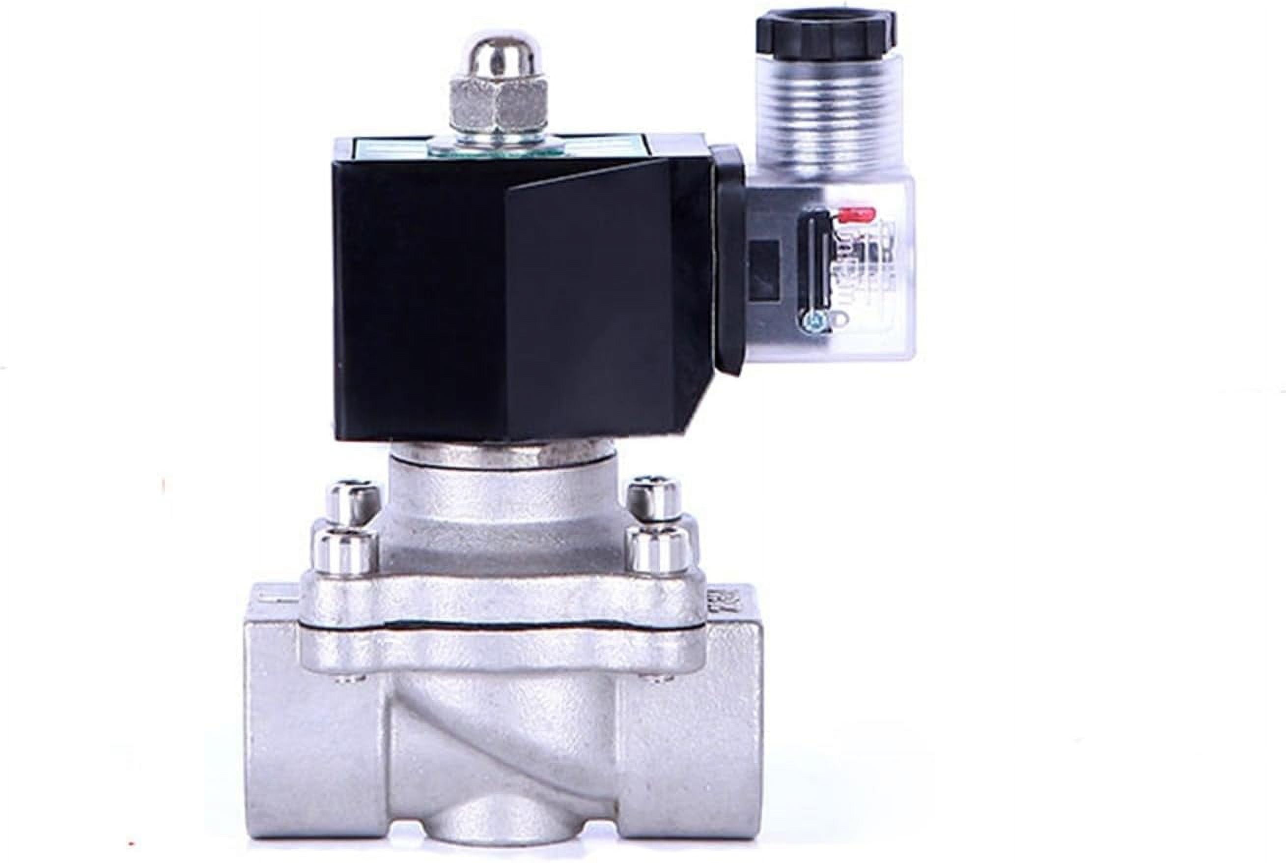 3/8" Stainless Steel Solenoid Valve Waterproof Normally Closed Solenoid Valve With LED Power ...
