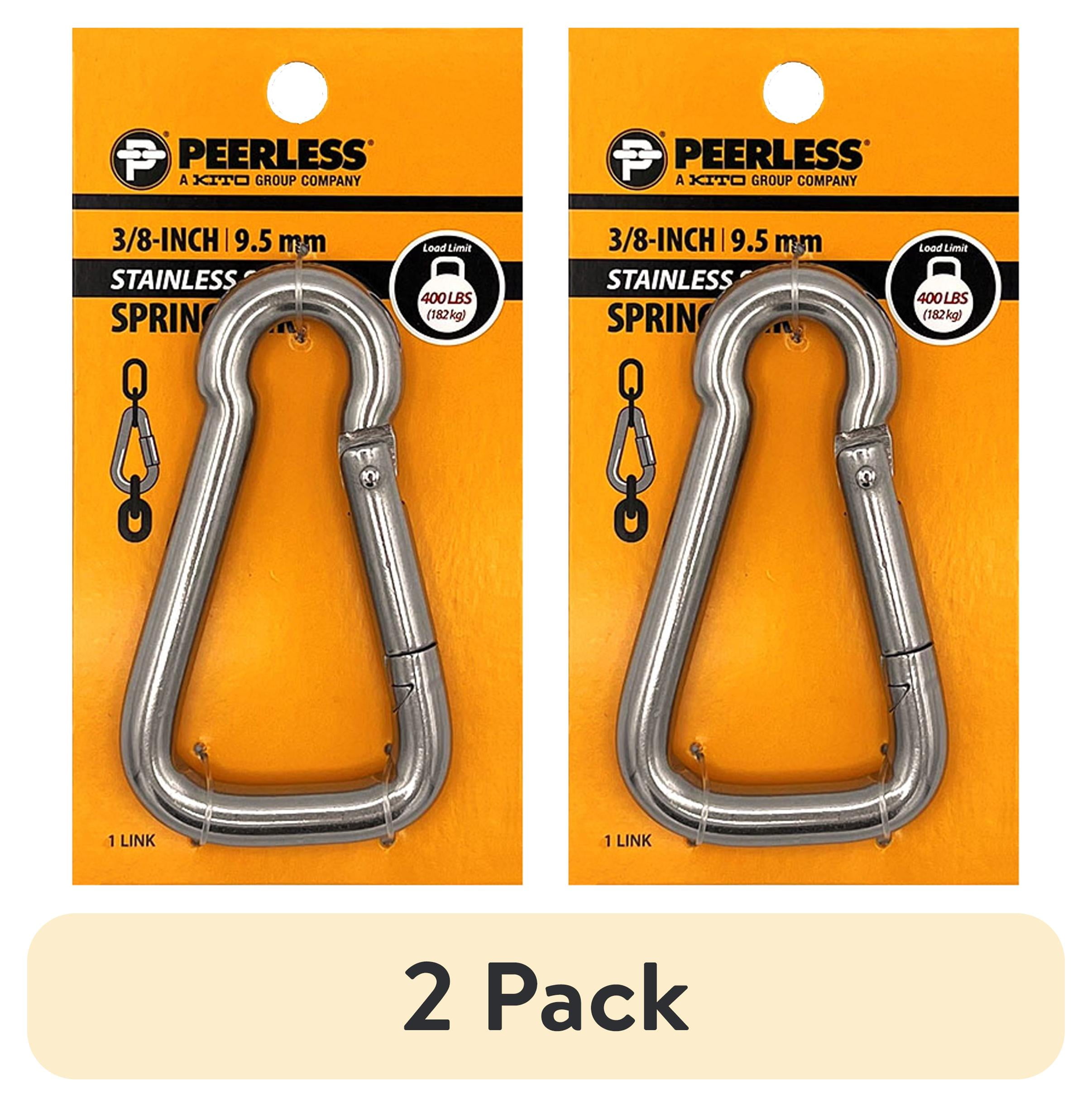 (2 pack) 3/8" Stainless Steel Spring Link, Peerless Chain Company ...