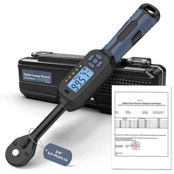 3/8 Torque Wrench Digital (5.02-99.6 Ft.Lb)+-2% Accuracy Digital Inch ...