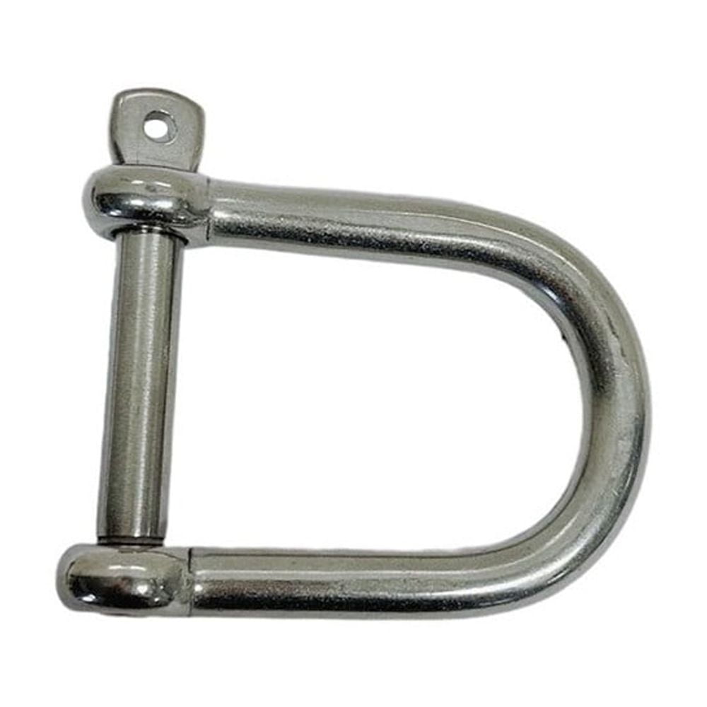 3/8" Wide D-Shackle Marine Grade Screw Pin 1700 Lb WLL Stainless Steel ...