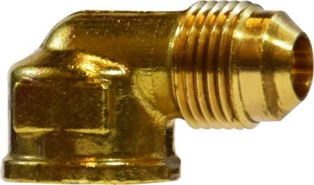 3/8 X 1/2 M Flare X FIP Elbow, SAE 45 Deg Flare, Brass Fittings ...