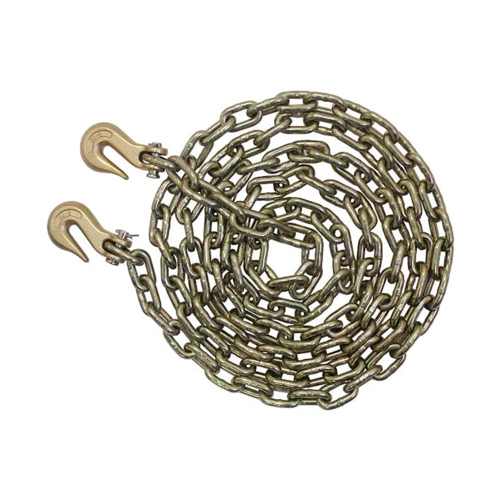 3/8''X10' Binder Chain W/Clevis Grab Hooks on each end, Transport Chain ...