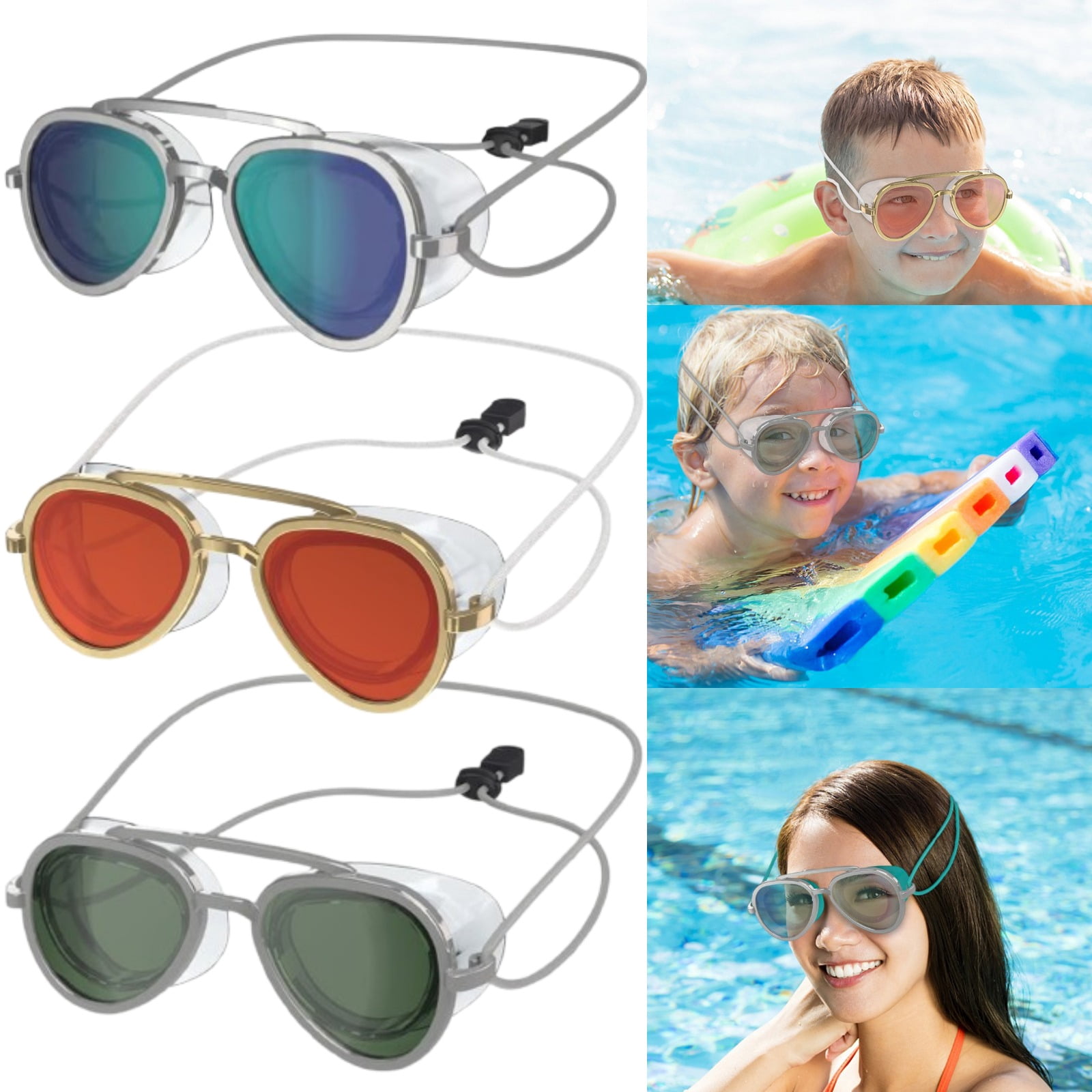 3-8 Years Old Children's Swim Goggles Sunny – Anti-Fog, Waterproof ...