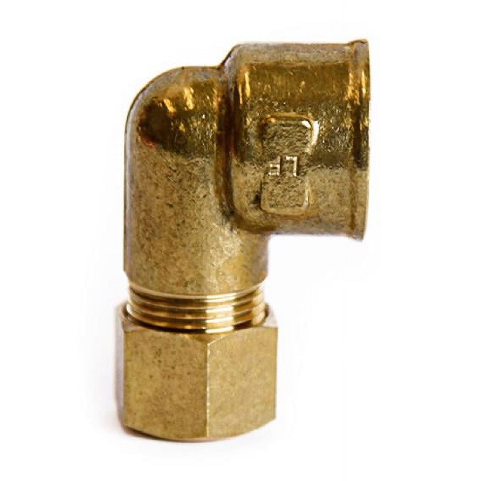 3/8 in. Compression X 3/8 in. D FPT Brass 90 Degree Elbow - Walmart.com