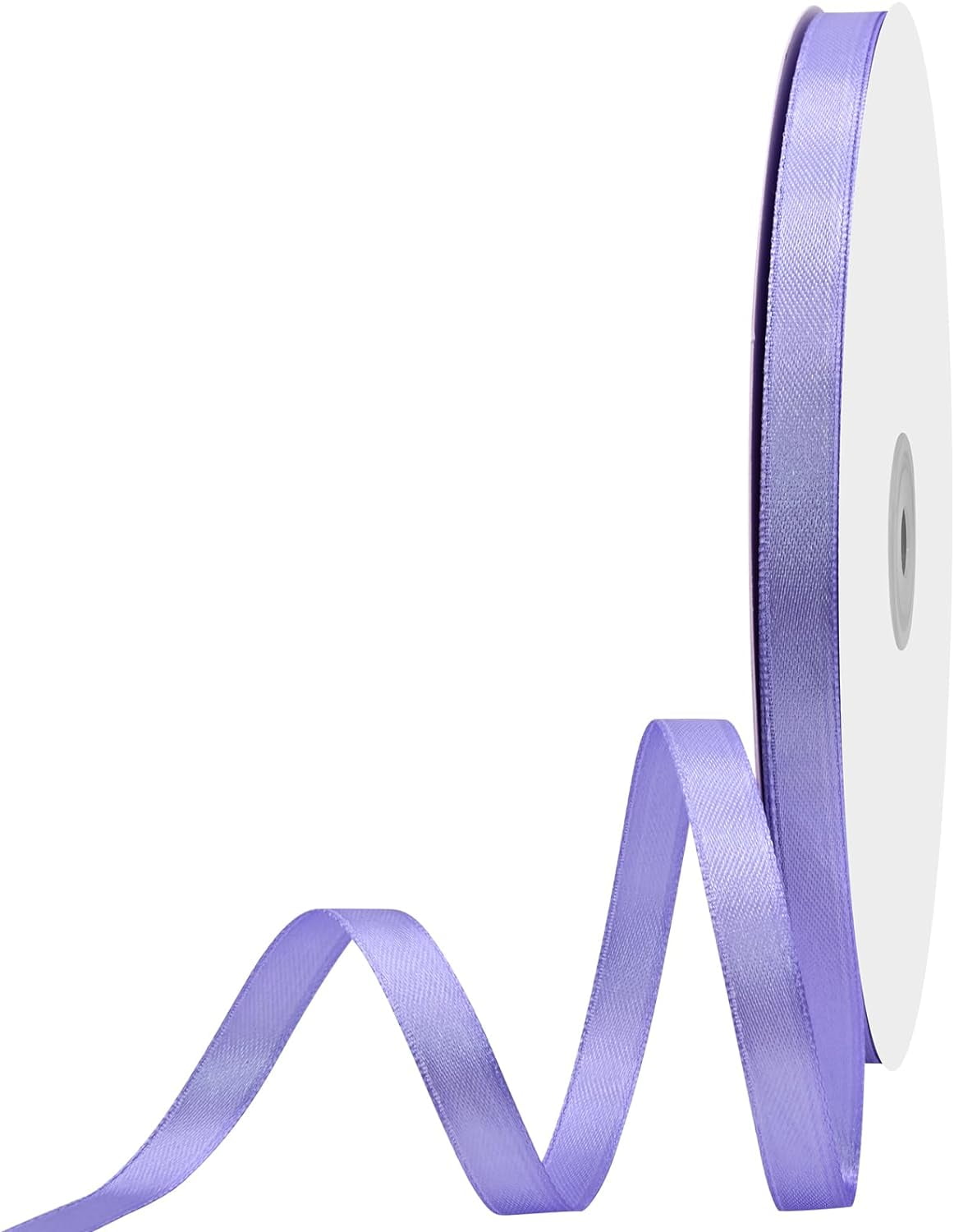 3/8 inch Wide 100 Yards Double Face Light Purple Satin Ribbon Fabric ...
