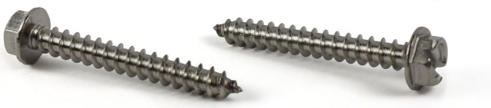 3/8" x 1" Type A Self-Tapping Screws / Slotted / Hex Washer Head ...