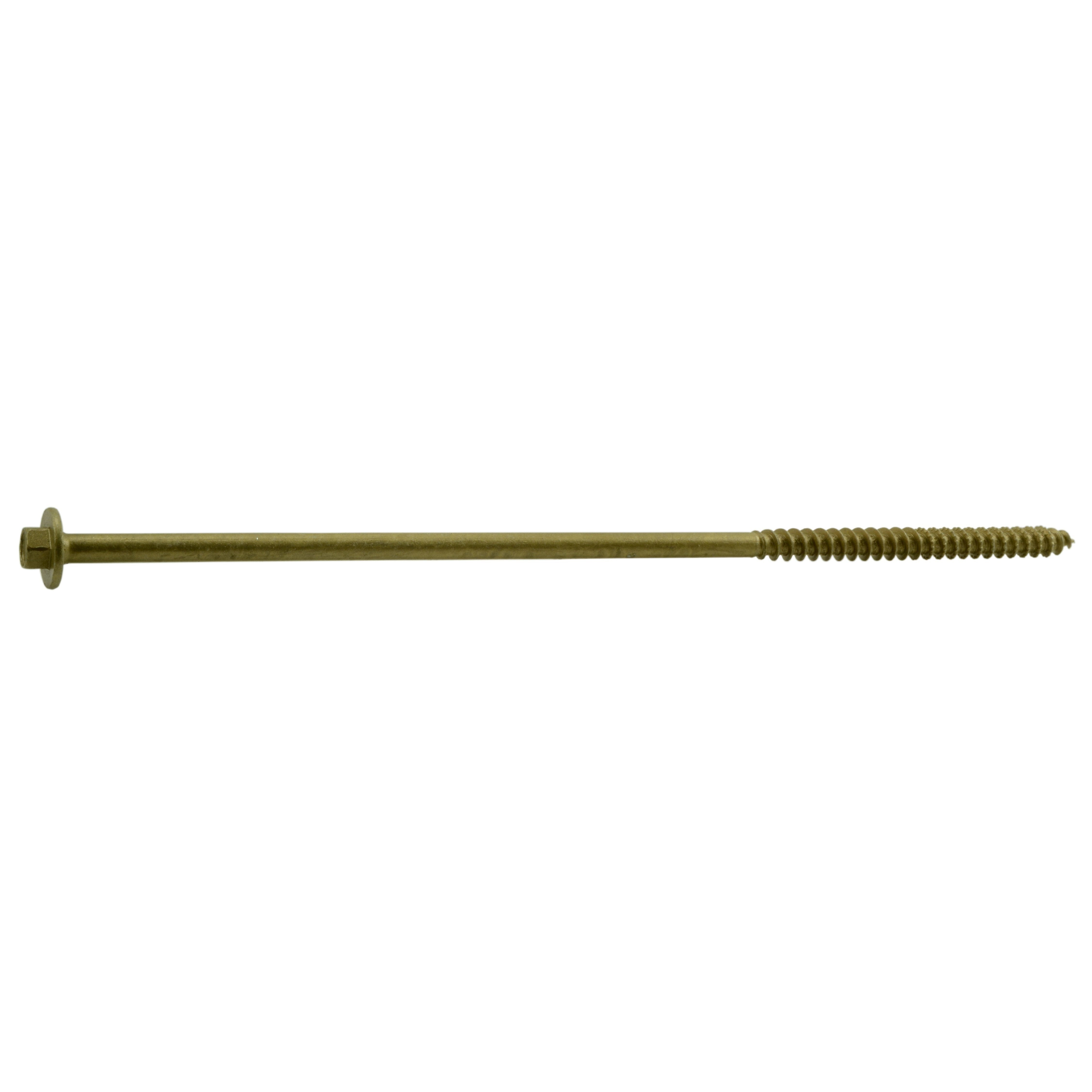 3/8" x 10" Tan XL1500 Coated Steel Coarse Thread Hex Washer Head ...