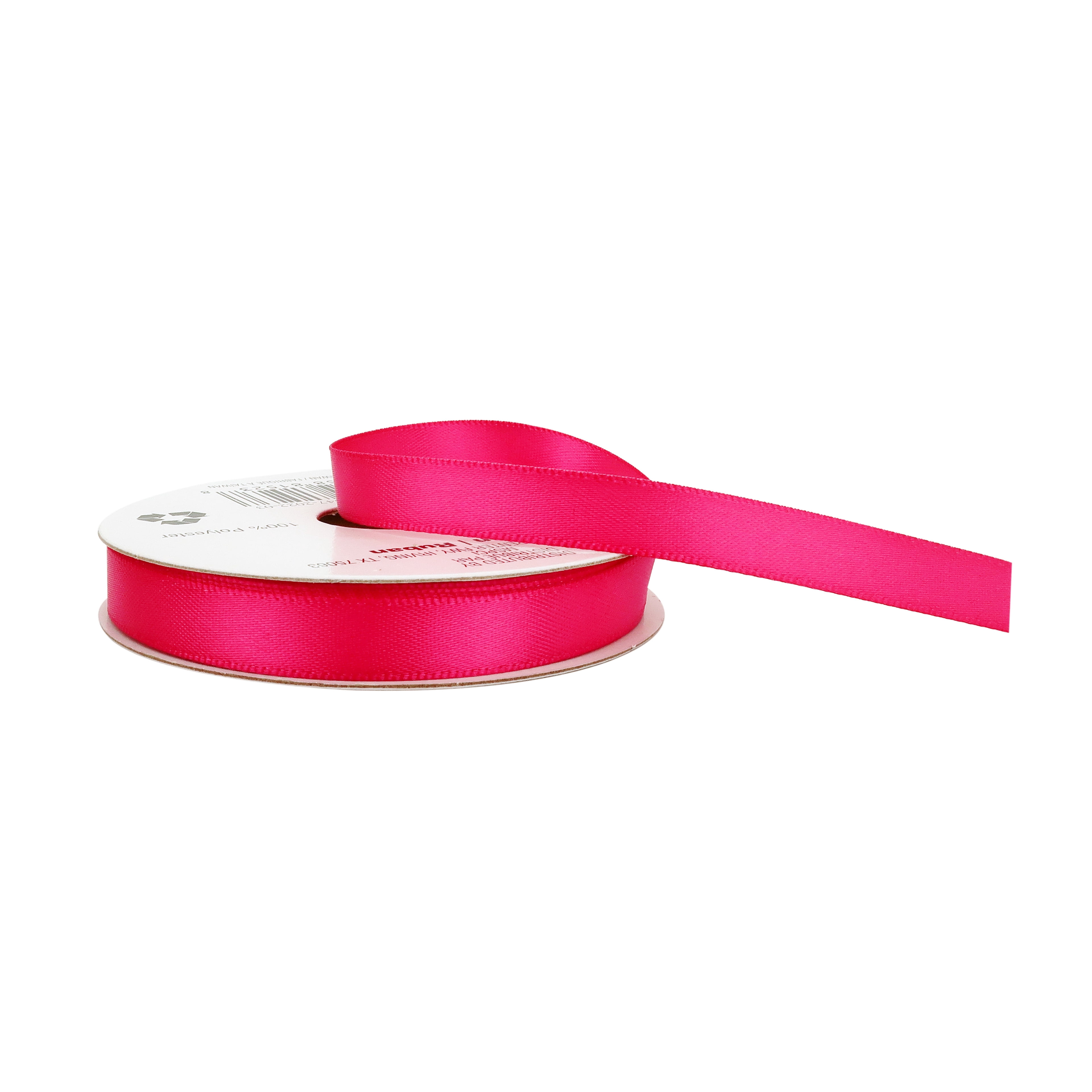 3/8" x 15yd. Fuchsia Satin Double Face Ribbon by Celebrate It – Non ...