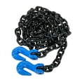 3/8" x 20' G100 High Grade Transportation Chain w/ Grab Hooks, 8800 lbs ...