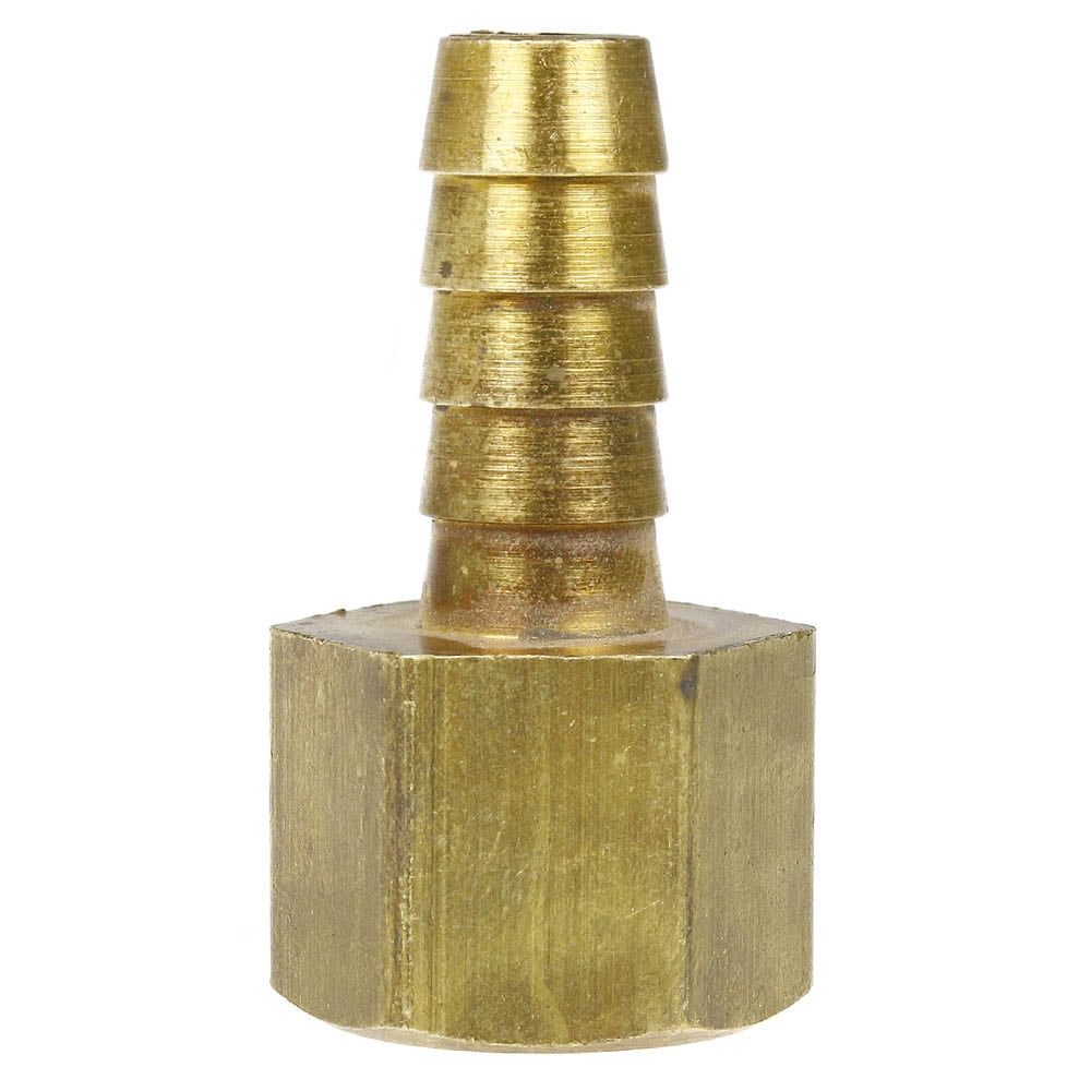 3/8" x 3/8" Hose Barb x Female Adapter Solid Brass Connector Fitting ...