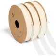 3/8" x 30Yd Organza Ribbon Cream White Sheer Ribbons Set 10 Yd 3 Rolls ...