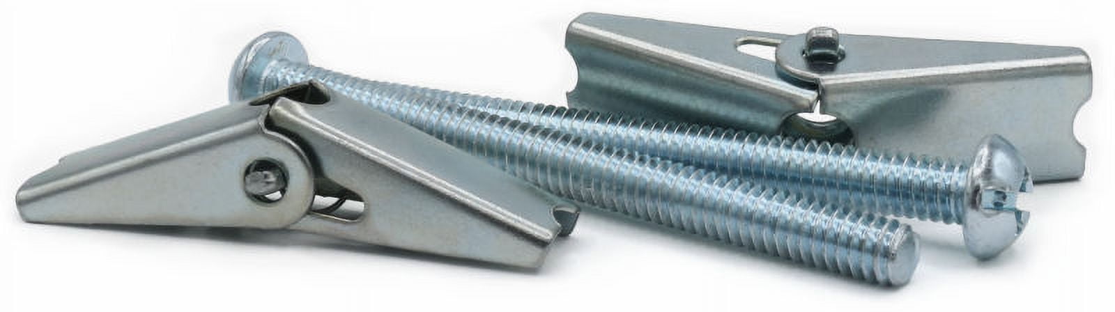 3/8" x 4" Toggle Bolts / Round Head / Combo Drive / Steel / Zinc - 25 ...