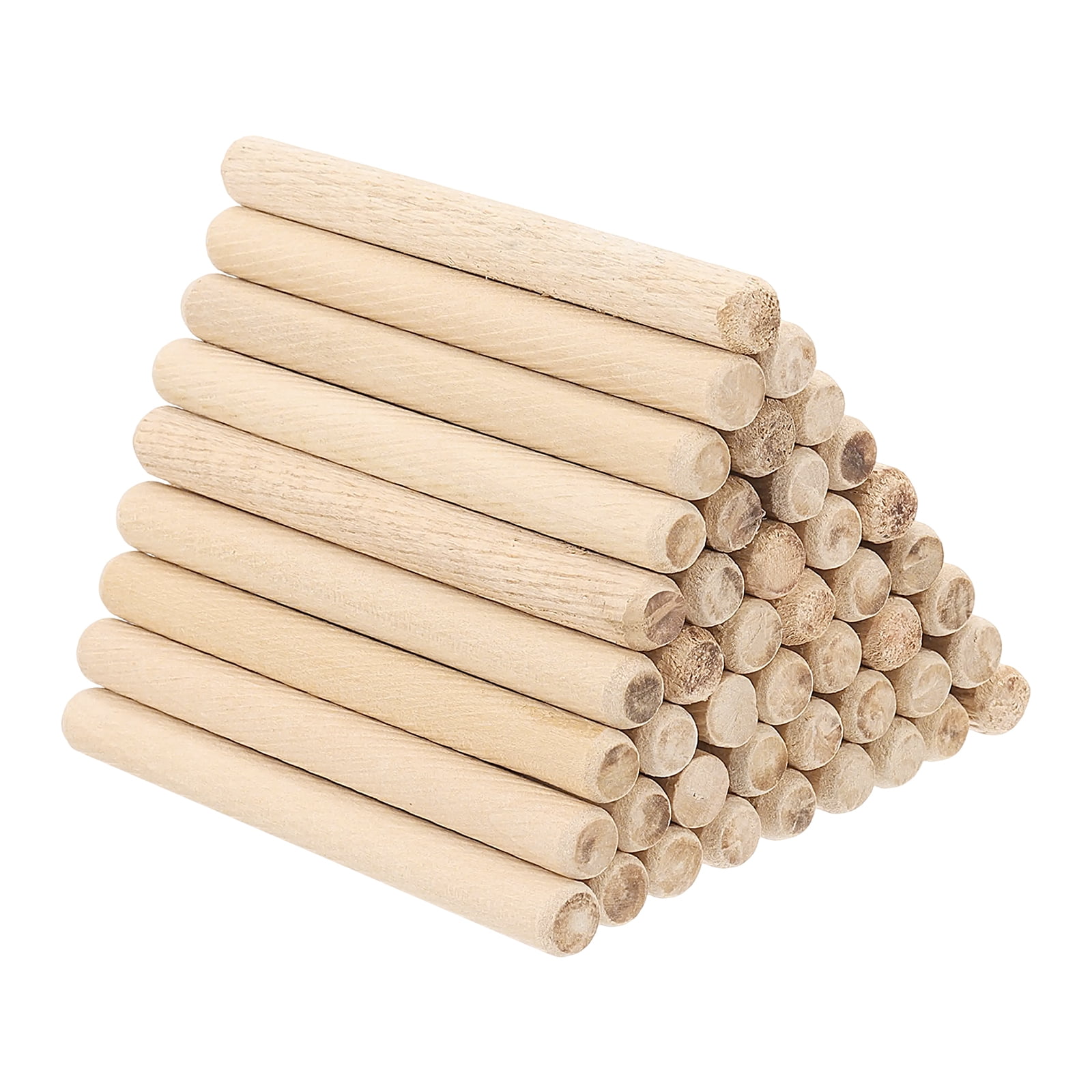 Uxcell Wood Dowel Pins Fluted Wooden Dowel Pin Beveled Groove for ...