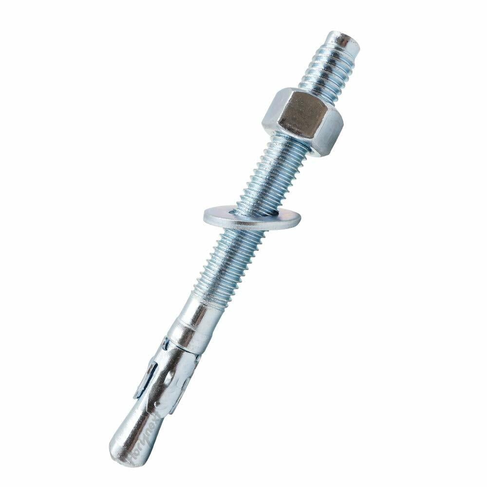 3 8 X 5 Wedge Anchor Bolt Zinc Plated Carbon Steel Cement Concrete
