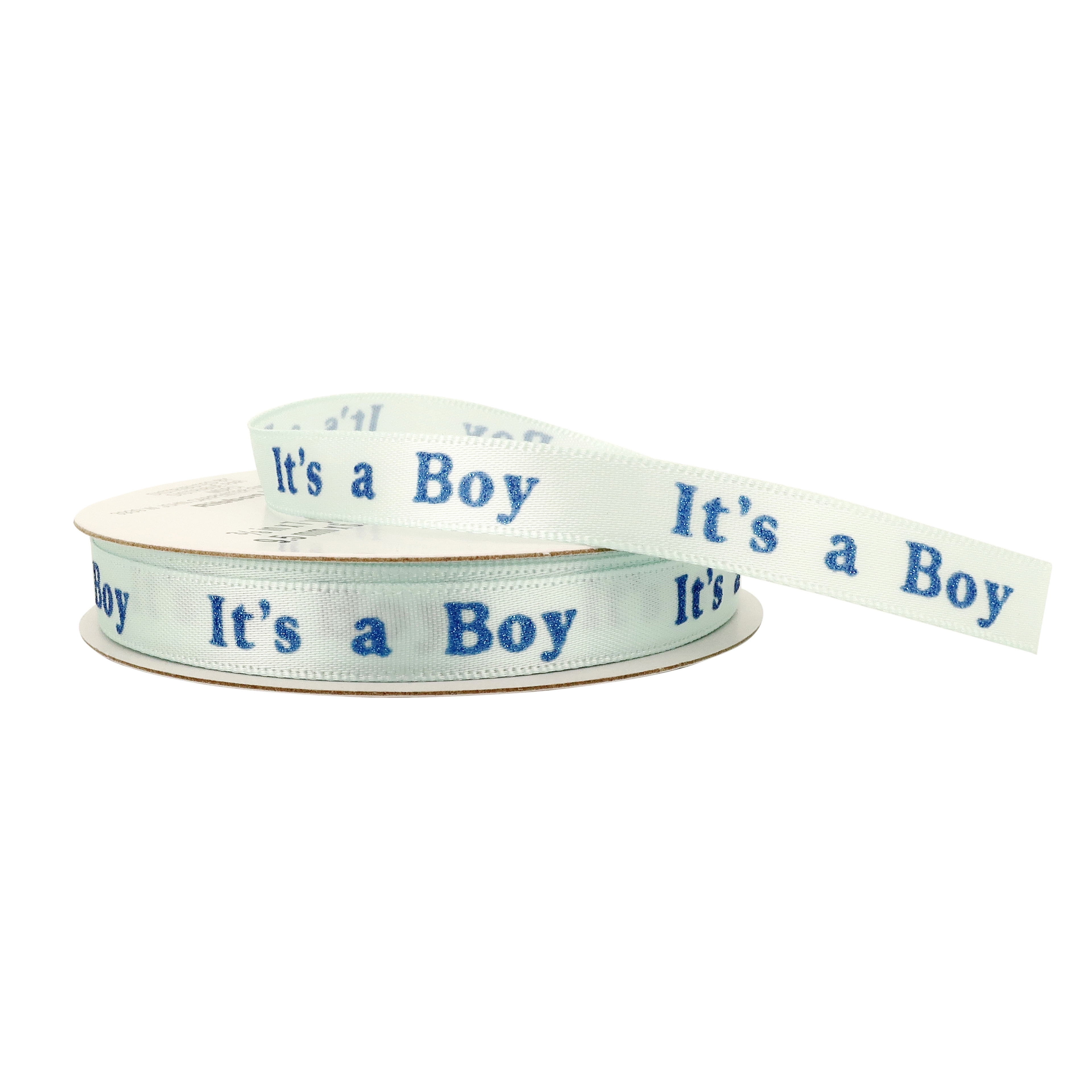 3/8" x 7yd. Blue Satin It's a Boy Ribbon by Celebrate It® - Walmart.com
