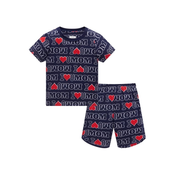 3-8-year-old children's short sleeved set, boys' fashionable cartoon ...