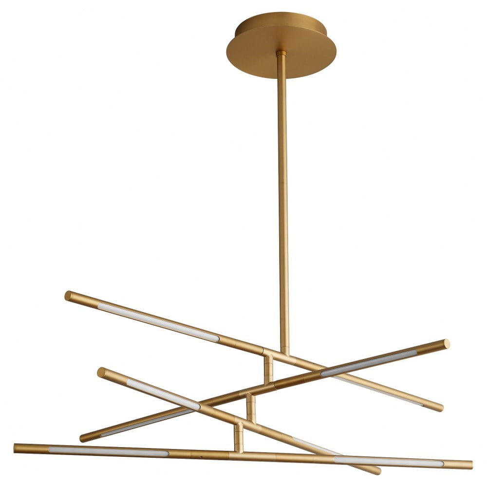 3-804-40-Oxygen Lighting-Palillos - 4.5W 8 LED Pendant-7 Inches Tall and 33 Inches Wide-Aged ...