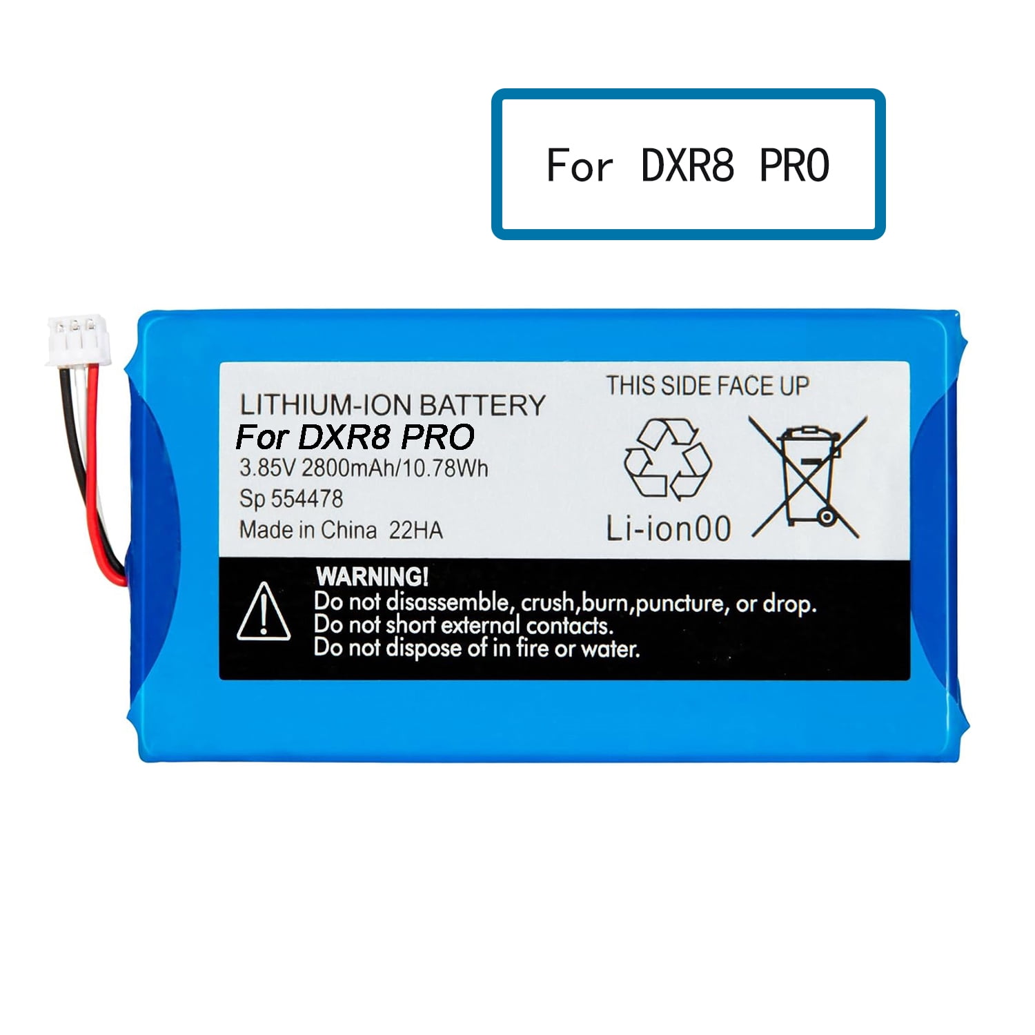 3.85V 2800mAh DXR-8 Pro Lithium Battery Replacement for Optics DXR-8 ...