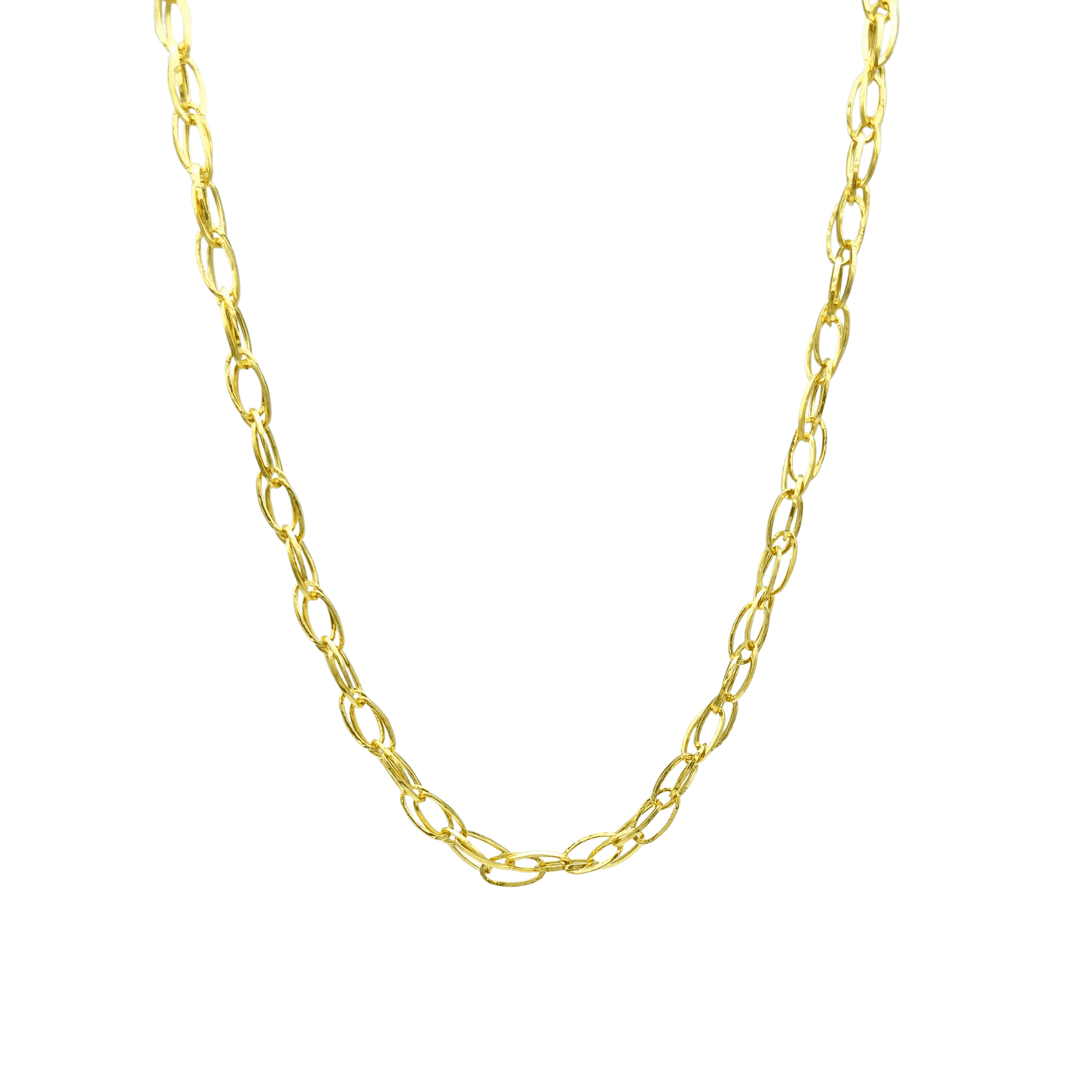 3.85mm 14K Yellow Gold Cable Rope Chain Diamond Cut Necklace 16" 18" 20 ...