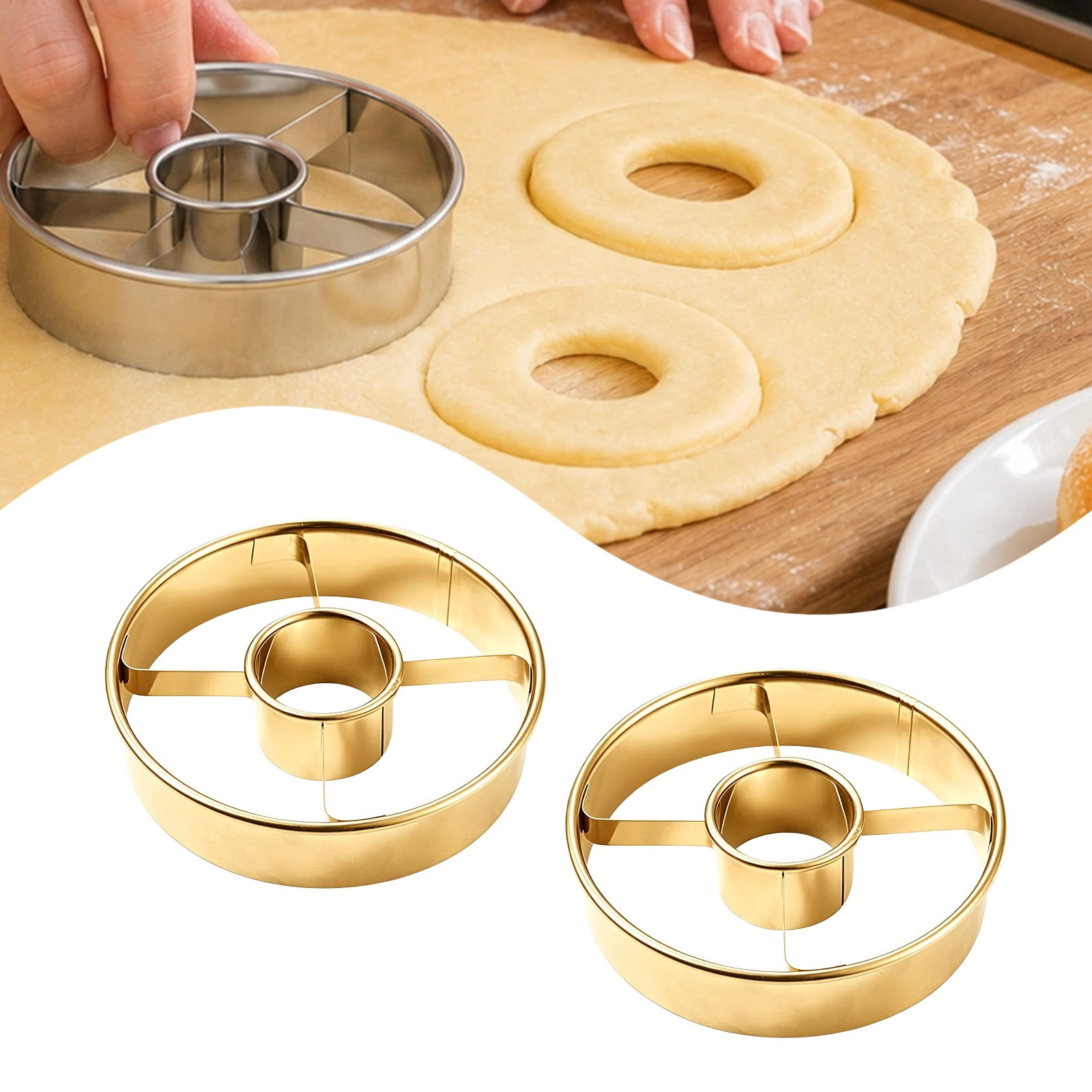 3.86 Inch Donut Cutter, Stainless Steel Doughnut Cutter Professional ...