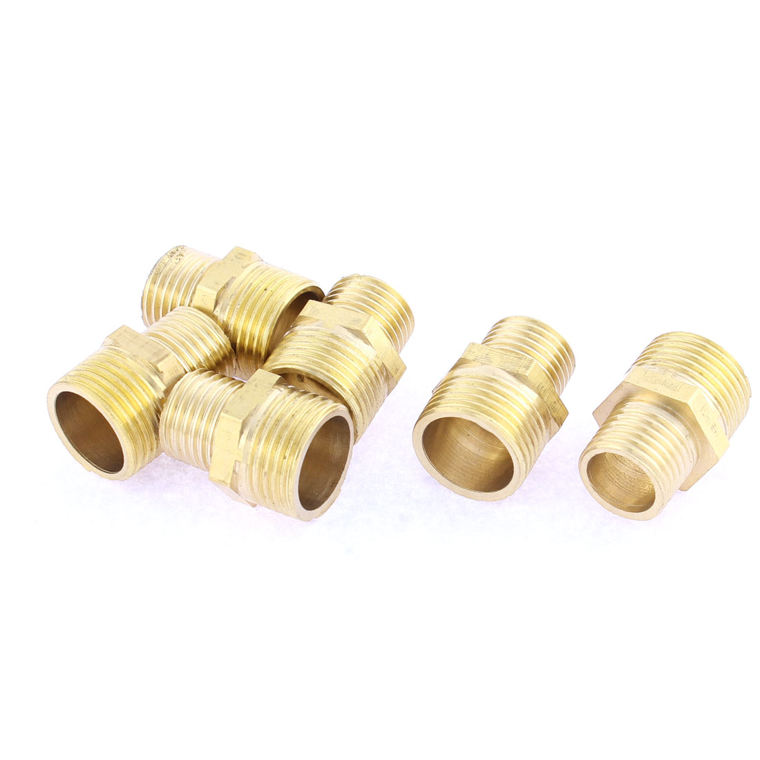 3/8BSP to 1/4 BSP Male Brass Hex Reducing Nipple 6Pcs - Walmart.com