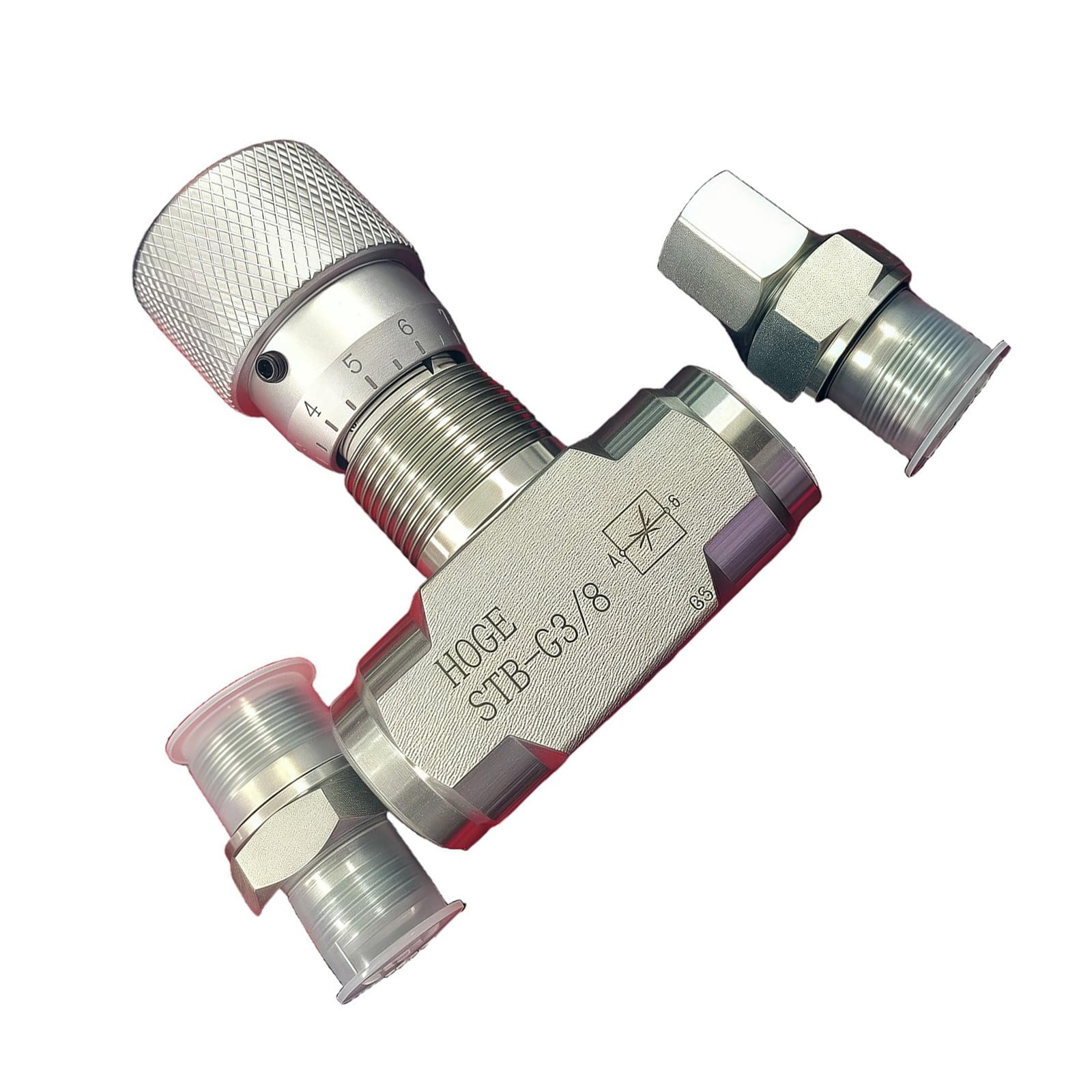 3/8Inch Adjustable Hydraulic Flows Control Two Way Valves High Pressure ...