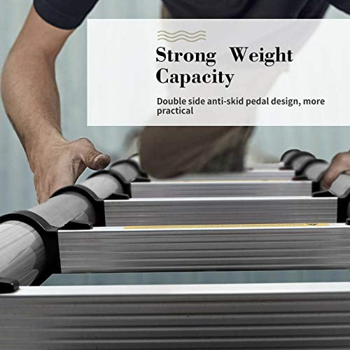 3.8M/12.5FT Telescopic Ladder, Multi-Purpose Telescoping Extension ...