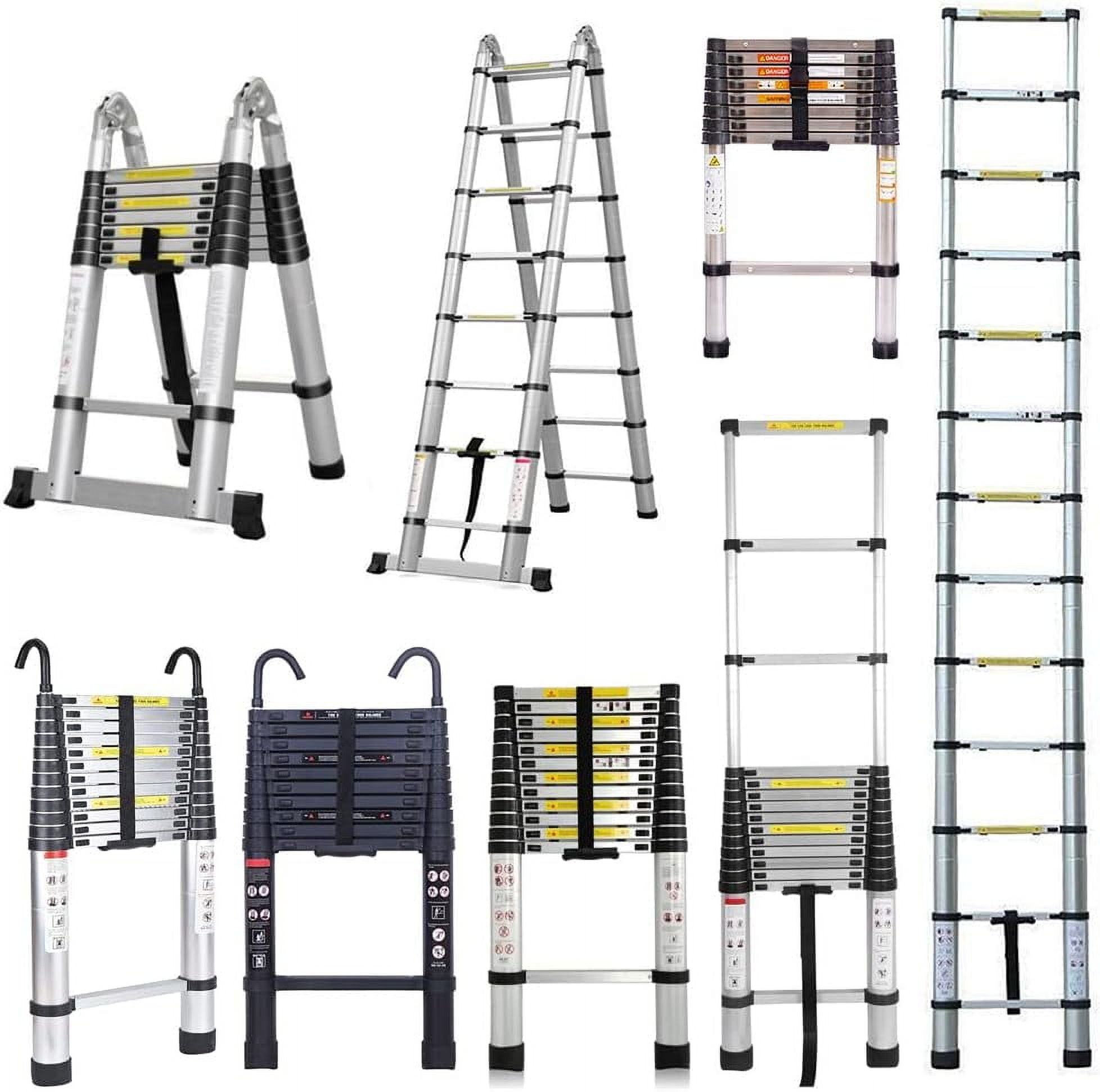3.8M/12.5FT Telescopic Ladder, Multi-Purpose Telescoping Extension ...
